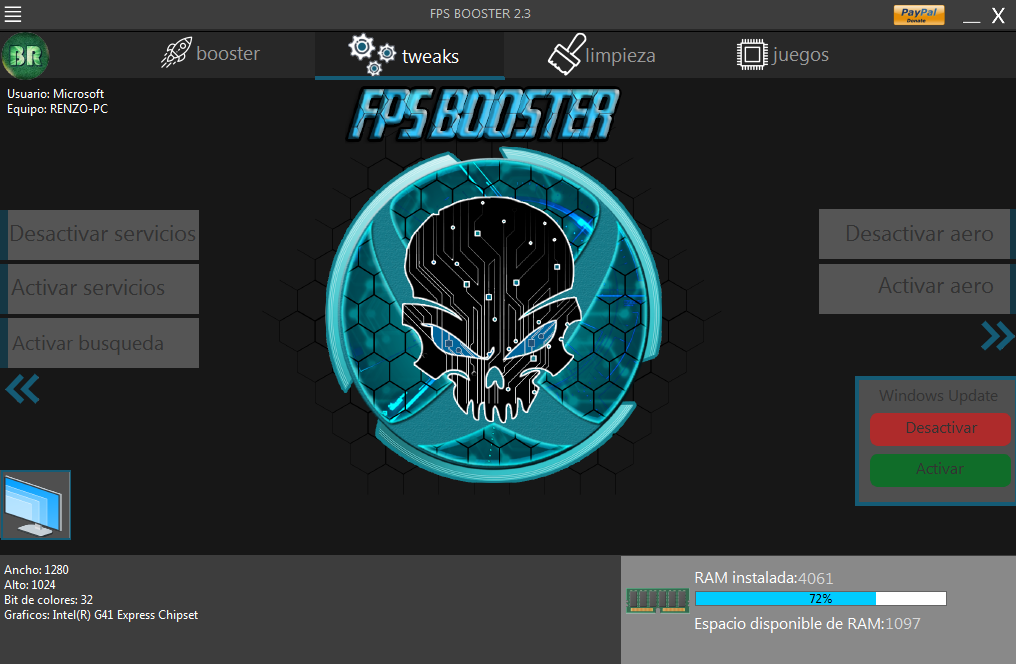 Fps booster (versión actual 2.3)
