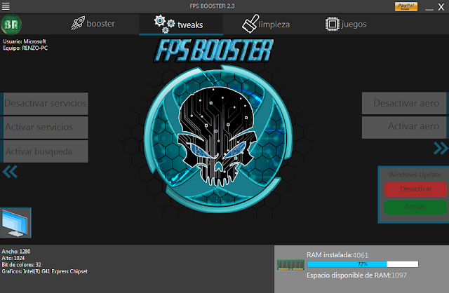 Fps booster (versión actual 2.3)