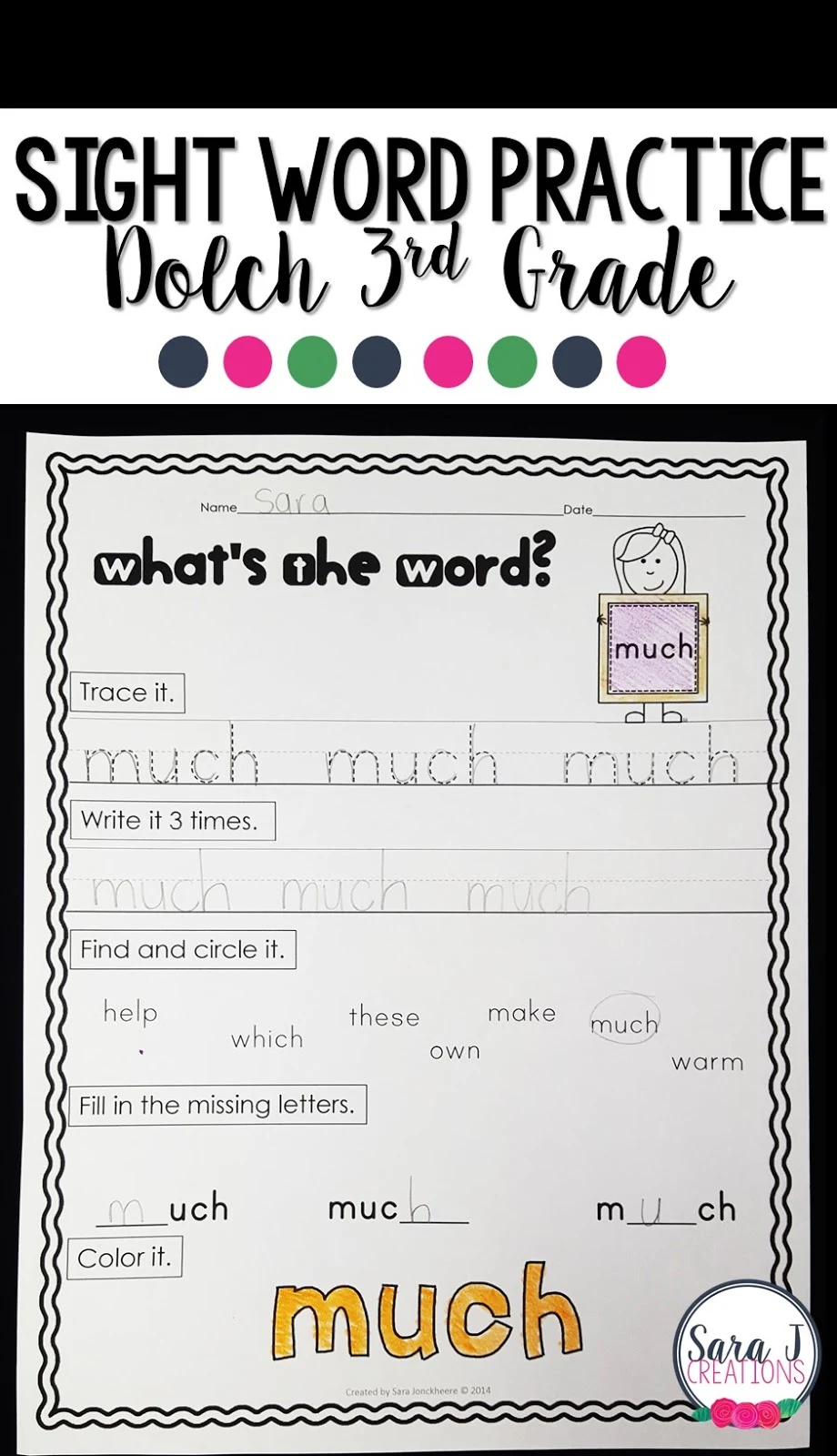 Sight Word Practice Made Easy | Sara J Creations
