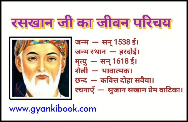 [ PDF ] रसखान का जीवन परिचय 2024 | Raskhan Ka Jivan Parichay - ज्ञान की बुक