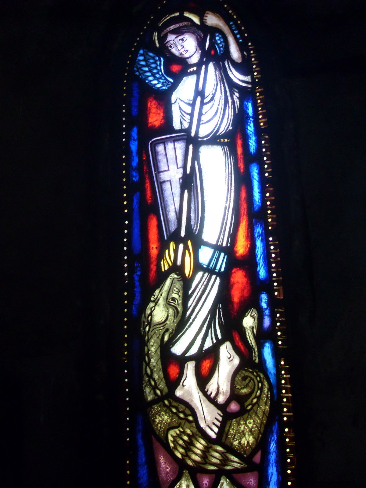 My Albion: St. Michael contending with the devil - the stained glass of ...