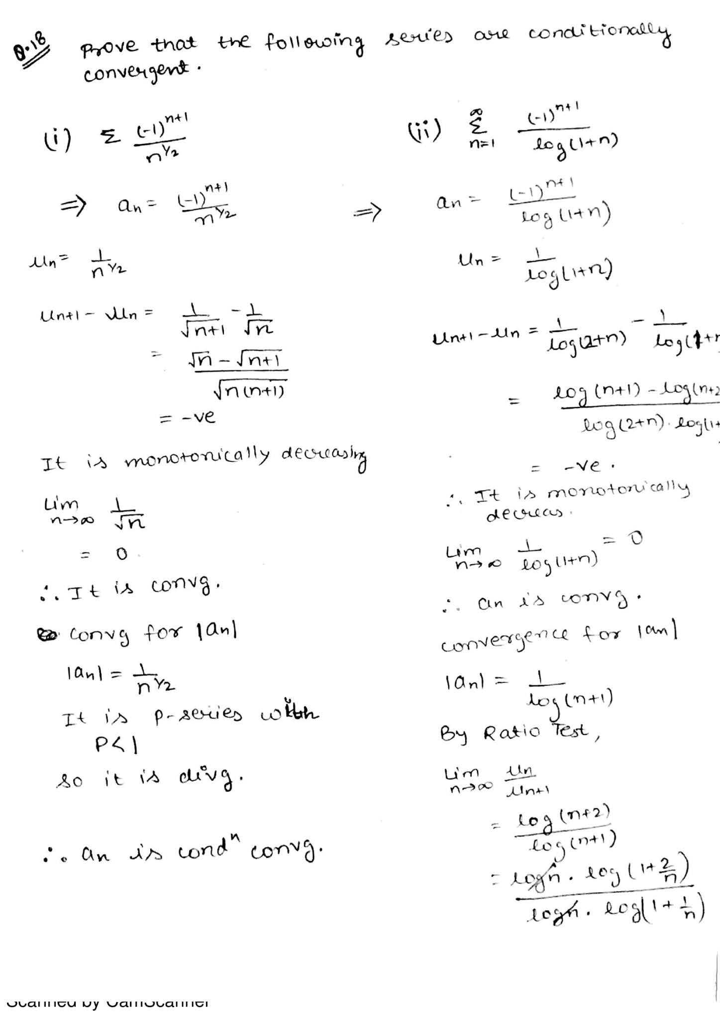 1st year math assignment problem solutions
