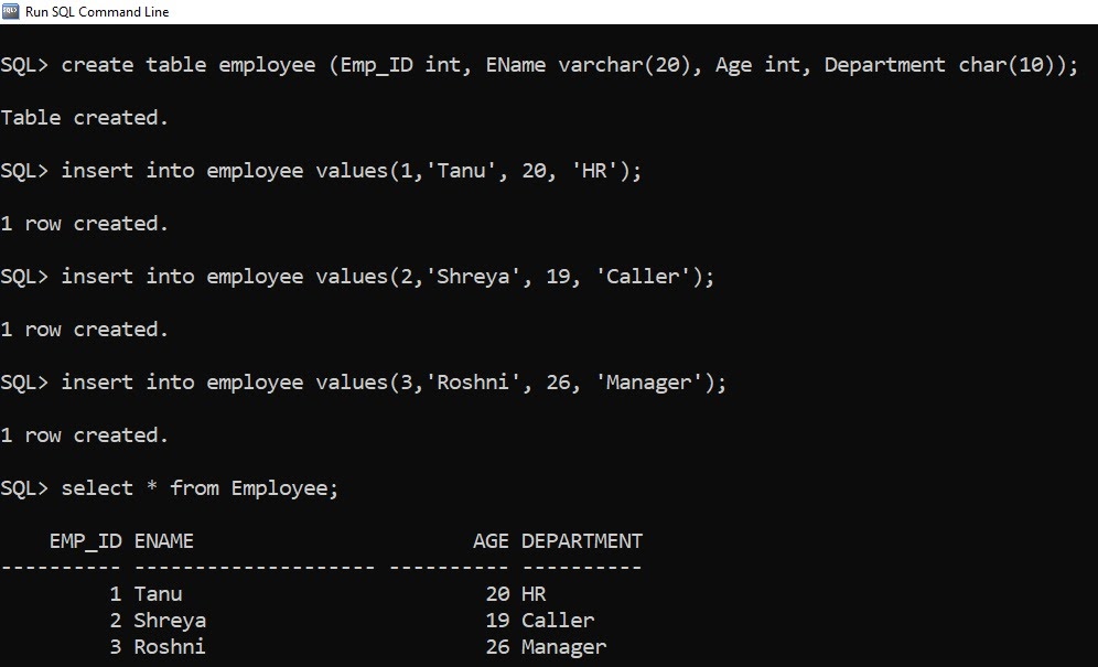 B.Com Computer Notes: BCA RDBMS PRACTICAL NUMBER_2