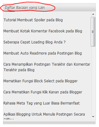 Mahir Blogger: Cara Membuat Daftar Isi pada Blog