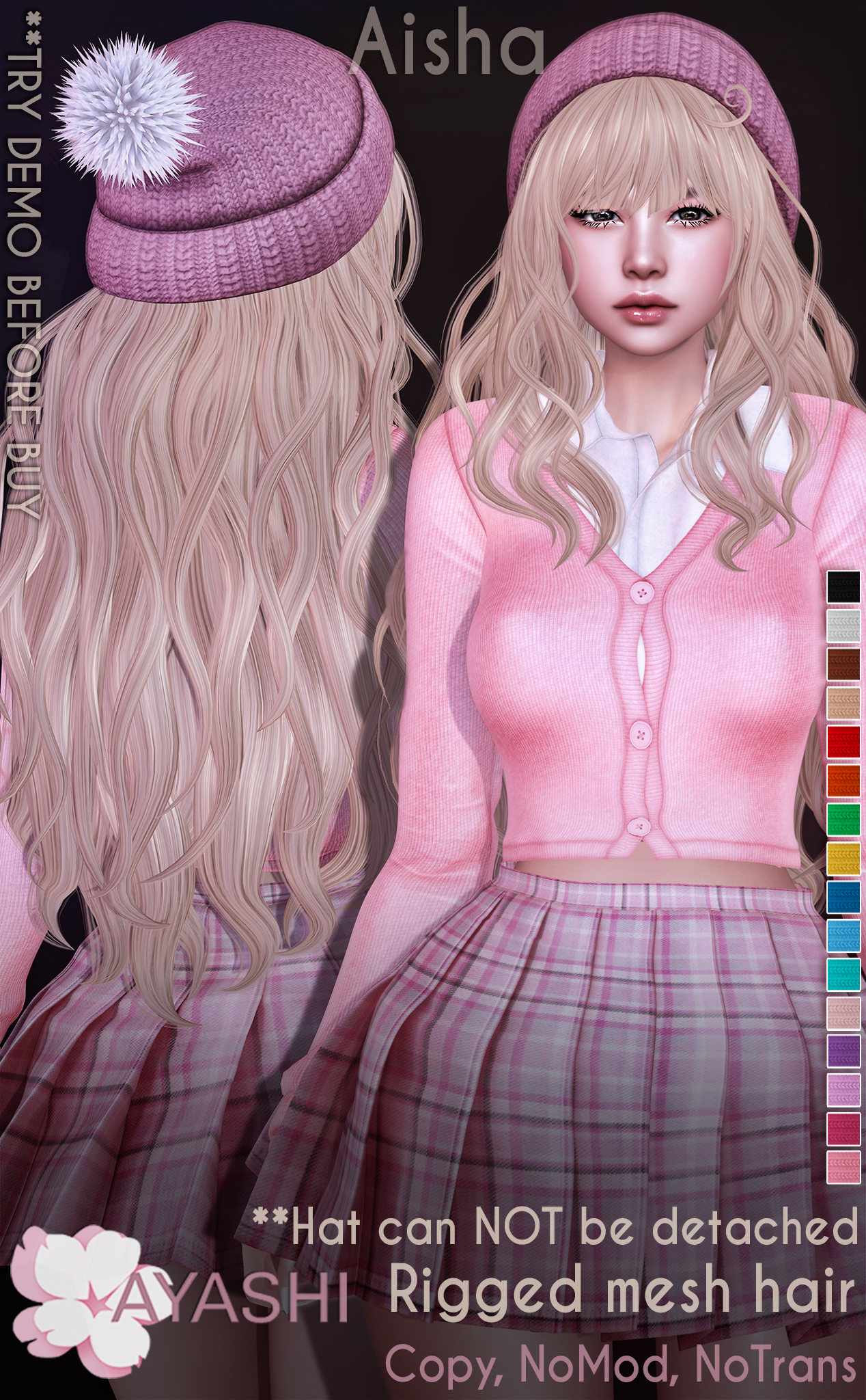 ^.^Ayashi^.^: [^.^Ayashi^.^] Aisha hair&Aisha hair with hat special for ...