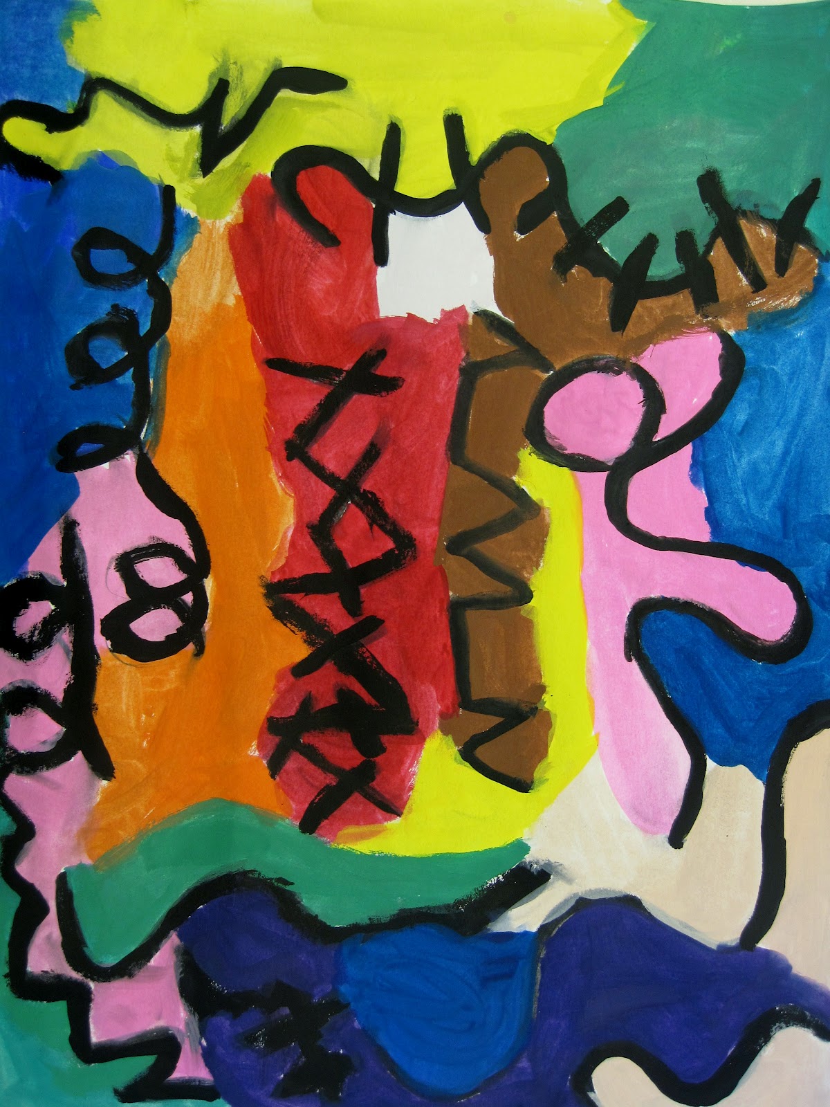 Barstow Art: Abstract Paintings by 4th Grade