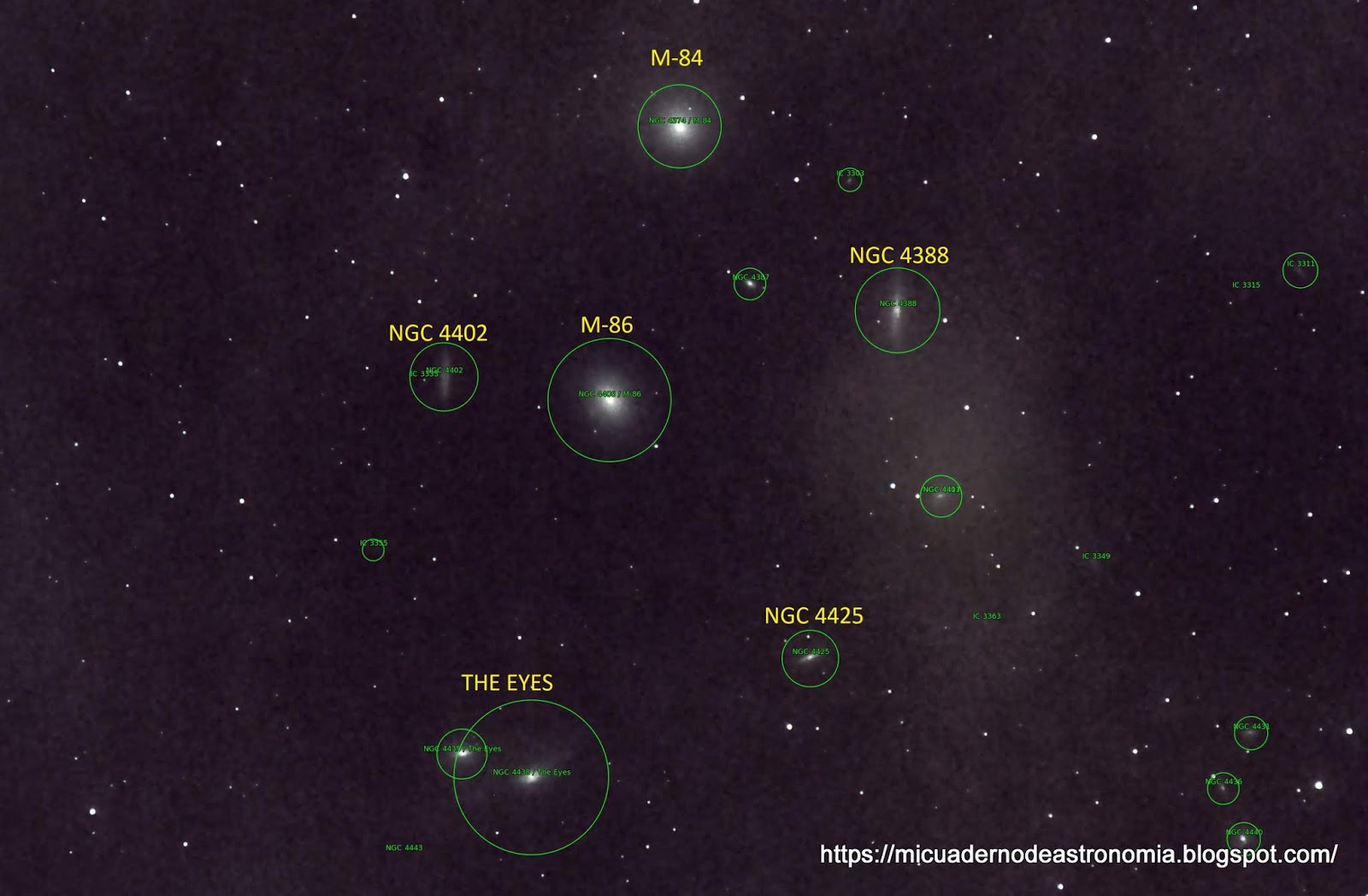 Mi cuaderno de Astronomia : MESSIER 86 O M-86