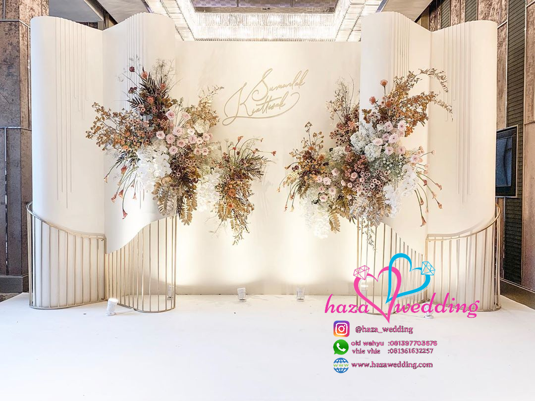 Contoh Backdrop photobooth wedding modrn - Dekorasi wedding medan