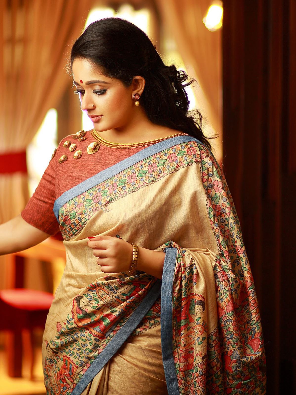 Kavya Madhavan Hot Saree Photoshoot for Lakshya Saree Ad (Part-2 ...