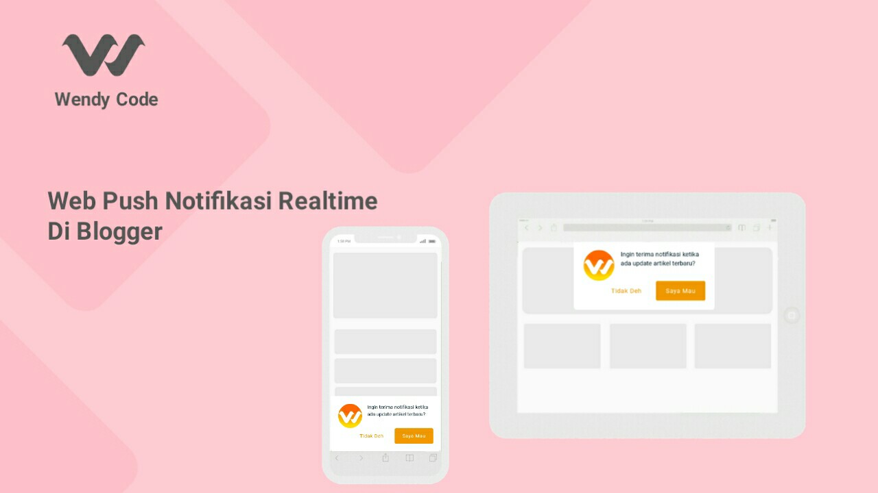 membuat web push notifikasi secara realtime di blogger