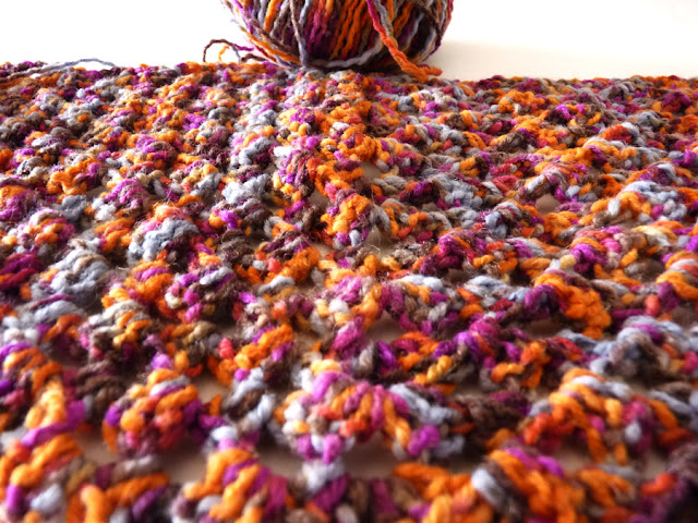 Madeline's Wardrobe: WIP: Granny triangle shawl No. 2 Madeline's Wardrobe: WIP: Granny triangle shawl No. 2