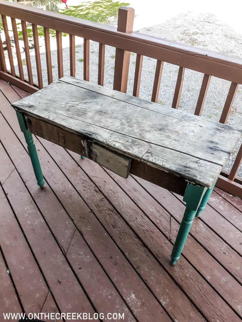 Primitive Table Makeover