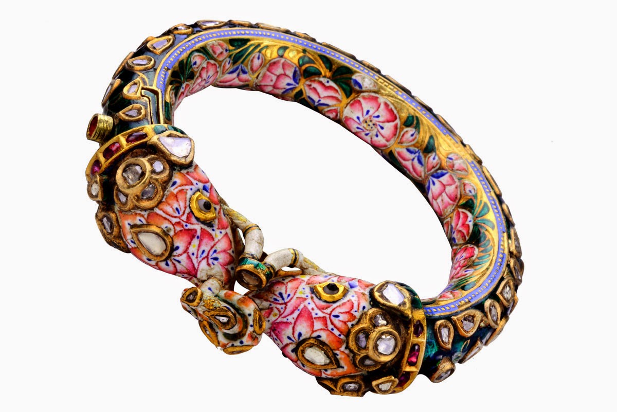 Local style: Indian jewelry: meenakari