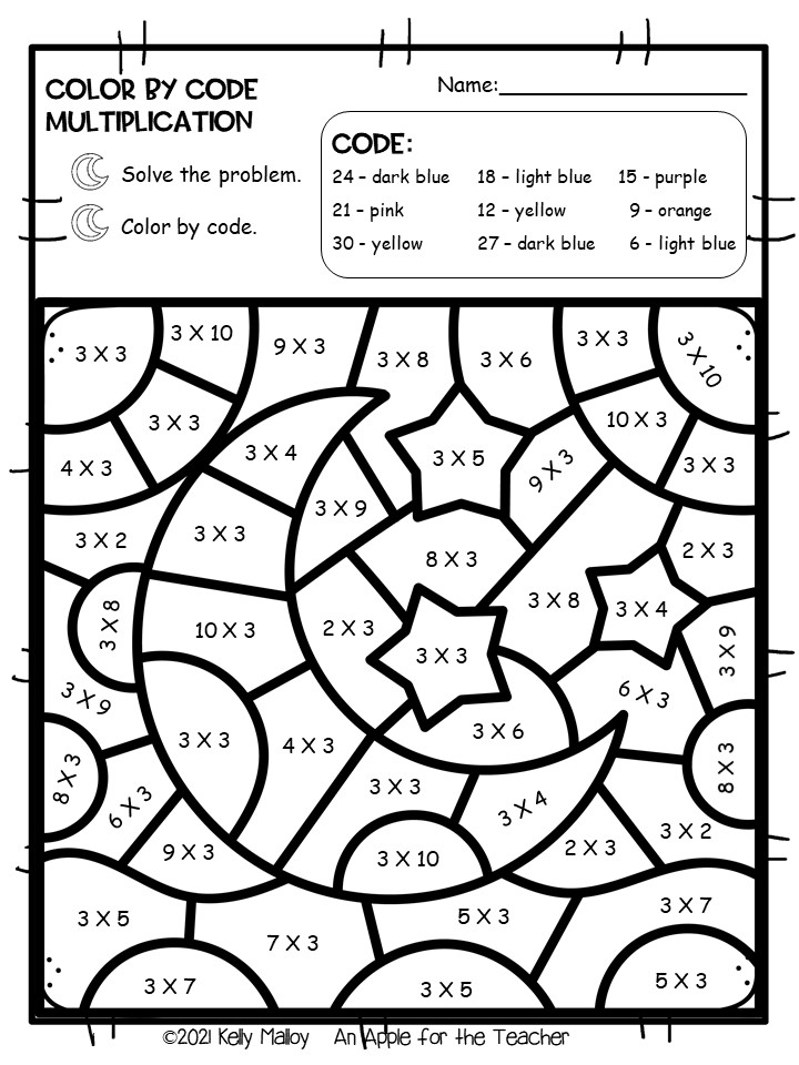 An Apple For The Teacher: Ramadan Color By Number Math Facts Practice ...