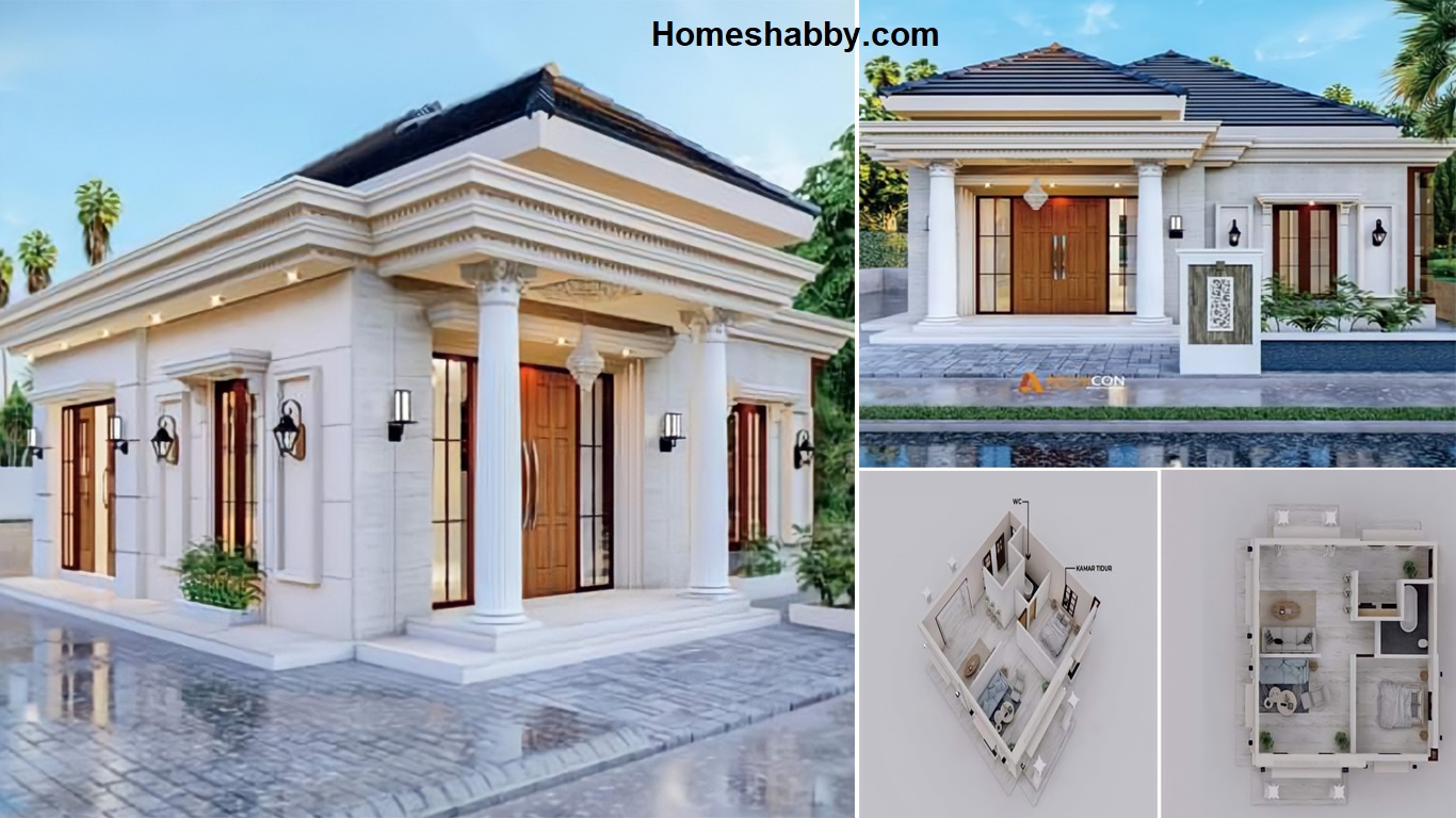 Desain Rumah Klasik Tropis 10 x 9 M, Tampilan Mewah Semakin Menawan ...