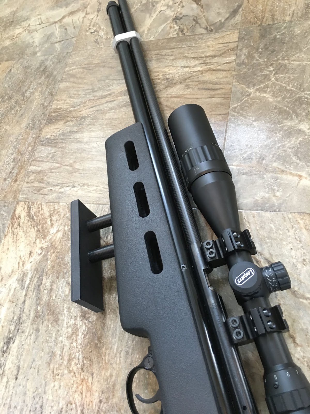 Another Airgun Blog: Making a Hamster Riser Forend for the QB Air Rifle