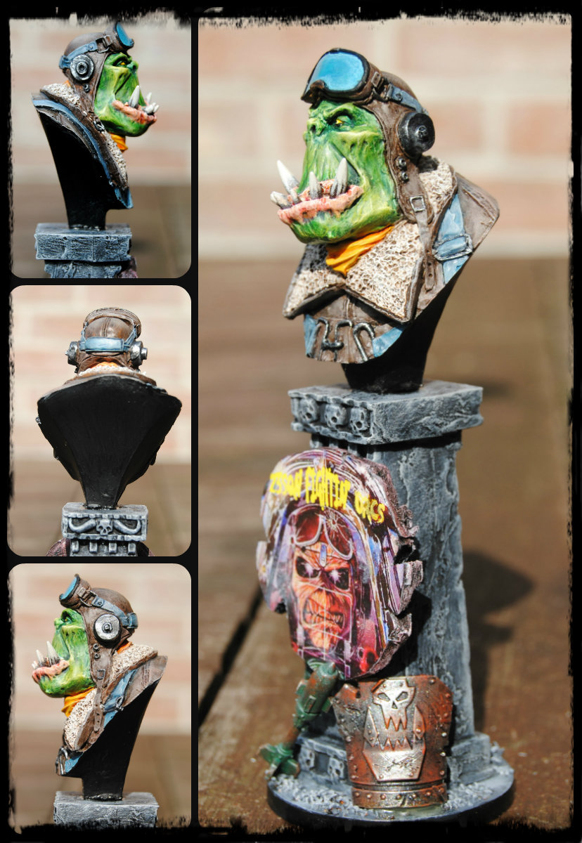 King in Yellow: Orc Pilot Bust - Kromlech Miniatures