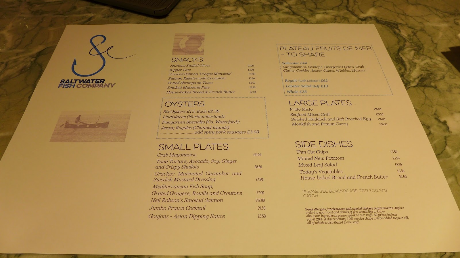 The Secret Diner: Saltwater Fish Company