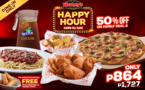 Manila Shopper: Shakey's Happy Hour Promo: Nov-Dec 2020