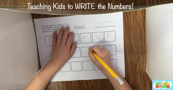 Teaching Kids to WRITE the Numbers
