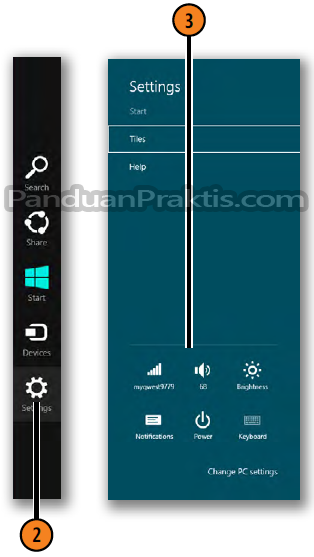 Cara Mengakses Pengaturan Umum Melalui Charm Settings Di Windows 8