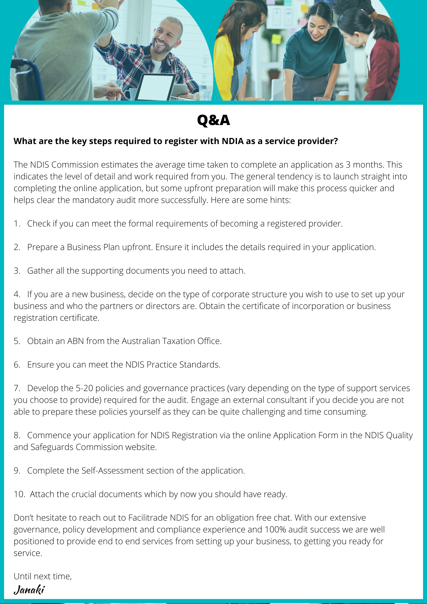 Facilitrade NDIS Newsletter