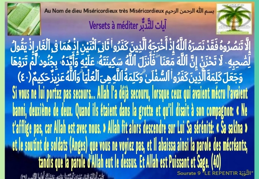MUSLIMSIMPLEMENT.COM: Versets à méditer: Si vous ne lui portez pas ...