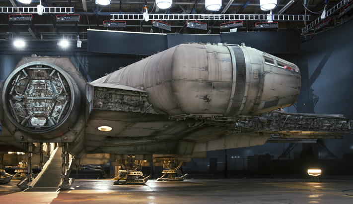 STAR WARS: THE FORCE AWAKENS - Millennium Falcon vs. TIE Fighters Image ...