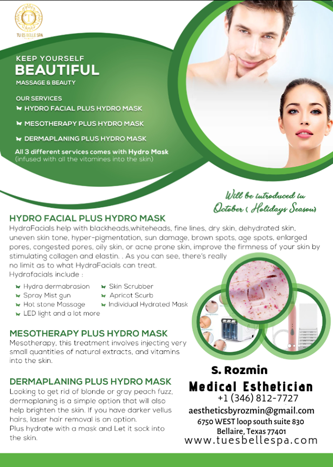 Best Hydrafacial Plus Led Mask spa Bellaire TX USA