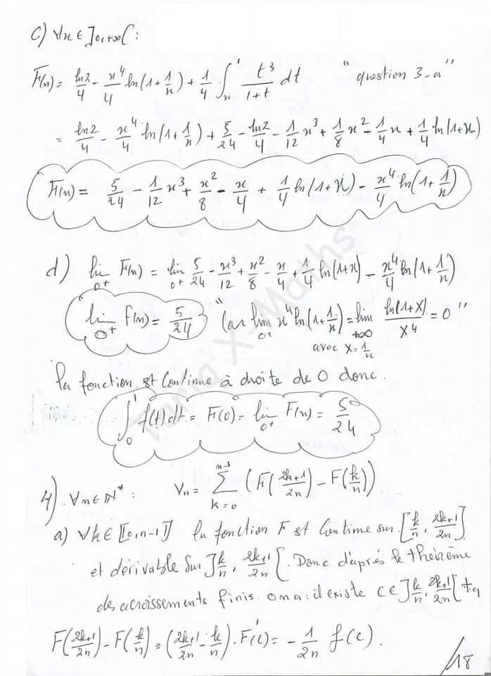 Correction Examen national 2020-sciences math-Mathématiques