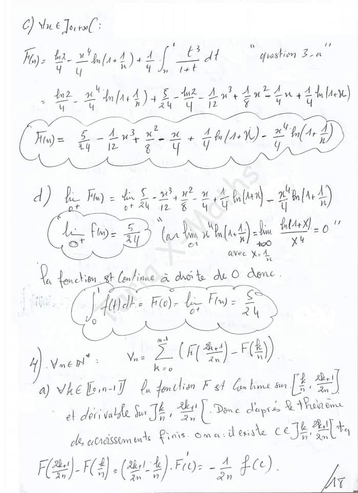 Correction Examen national 2020-sciences math-Mathématiques