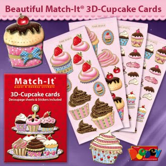 doodey creative products: Match-it 3D Cupcake cards