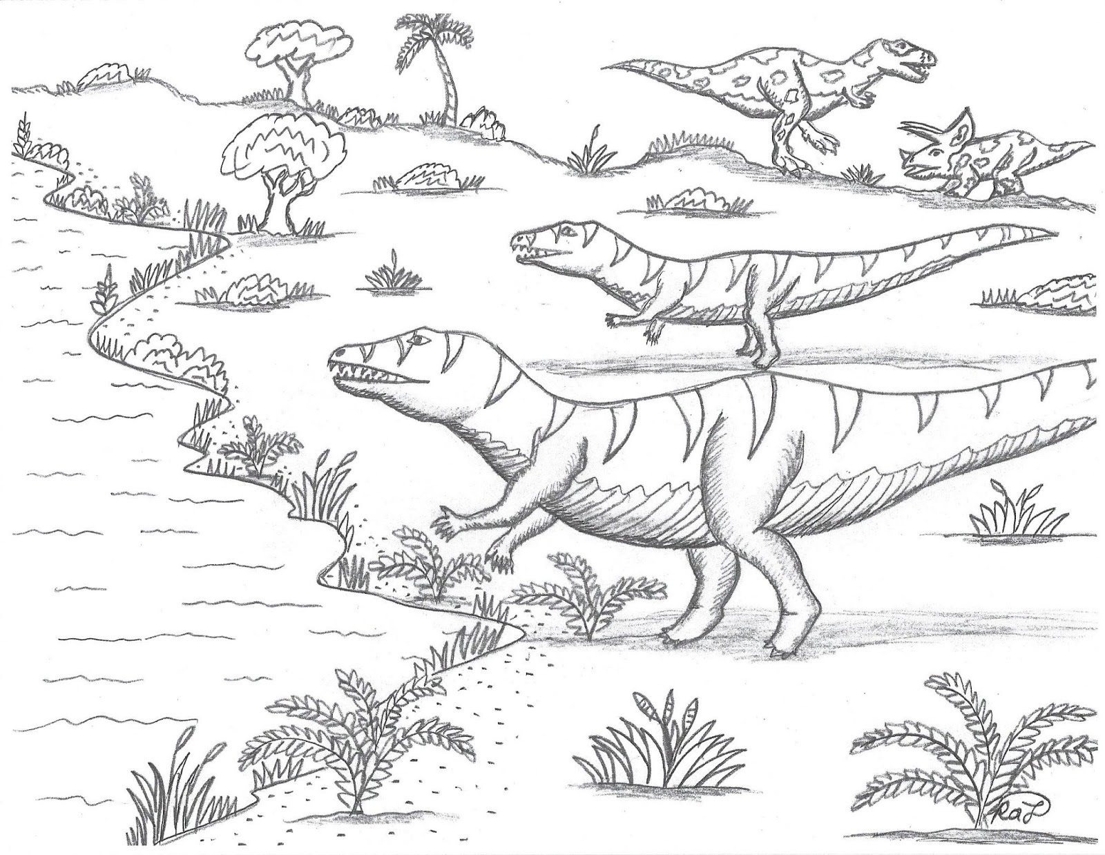 Robin's Great Coloring Pages: Batrachopus grandis the Bipedal ...