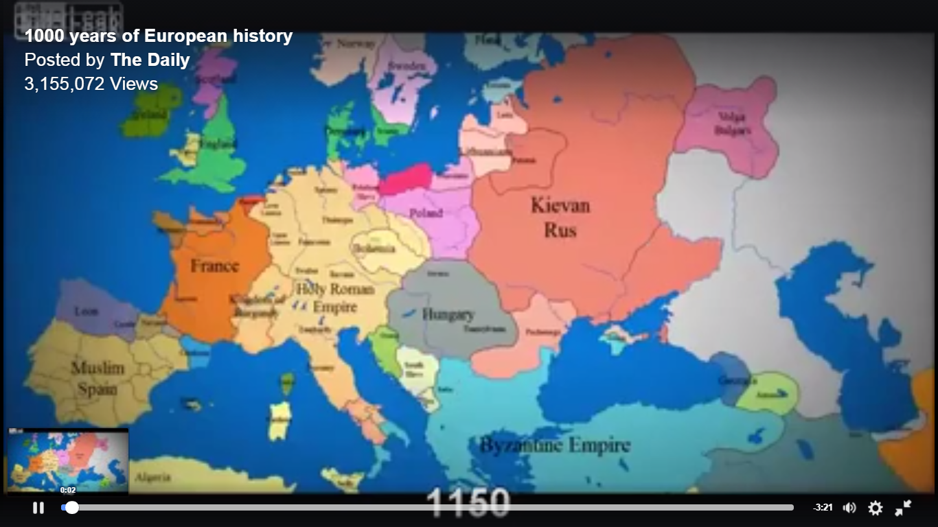 Genea-Musings: "1000 Years of European History" Maps on Facebook