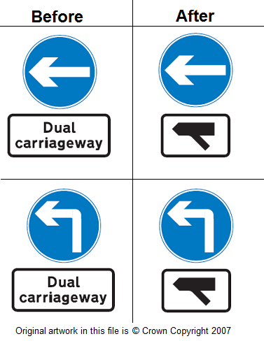 Signage improvements: Turn signs for One Way and Dual Carriageways ...