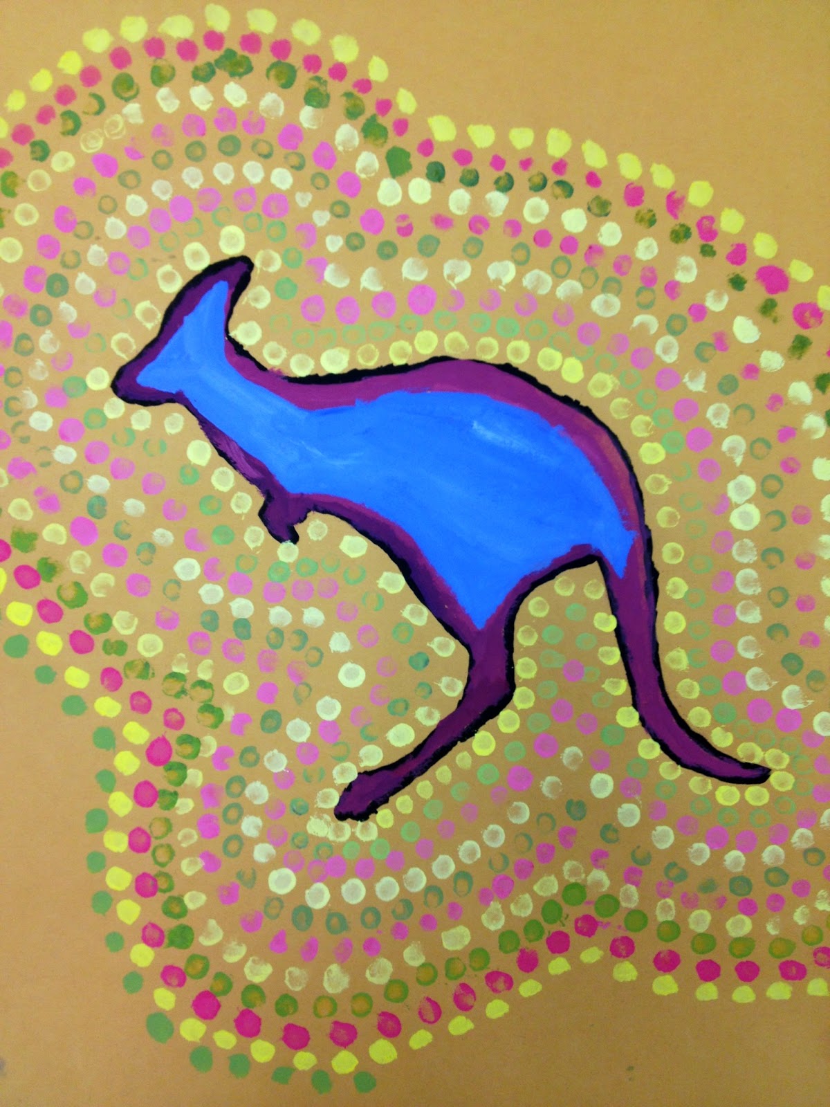 Art at Hosmer: Aboriginal Animal Dot Painting, Part 2