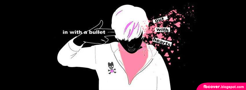 In with a bullet out with hearts... | FB Cover - Unique Covers For FB ...