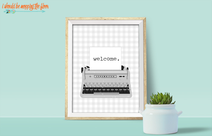 Vintage Typewriter Printable | i should be mopping the floor