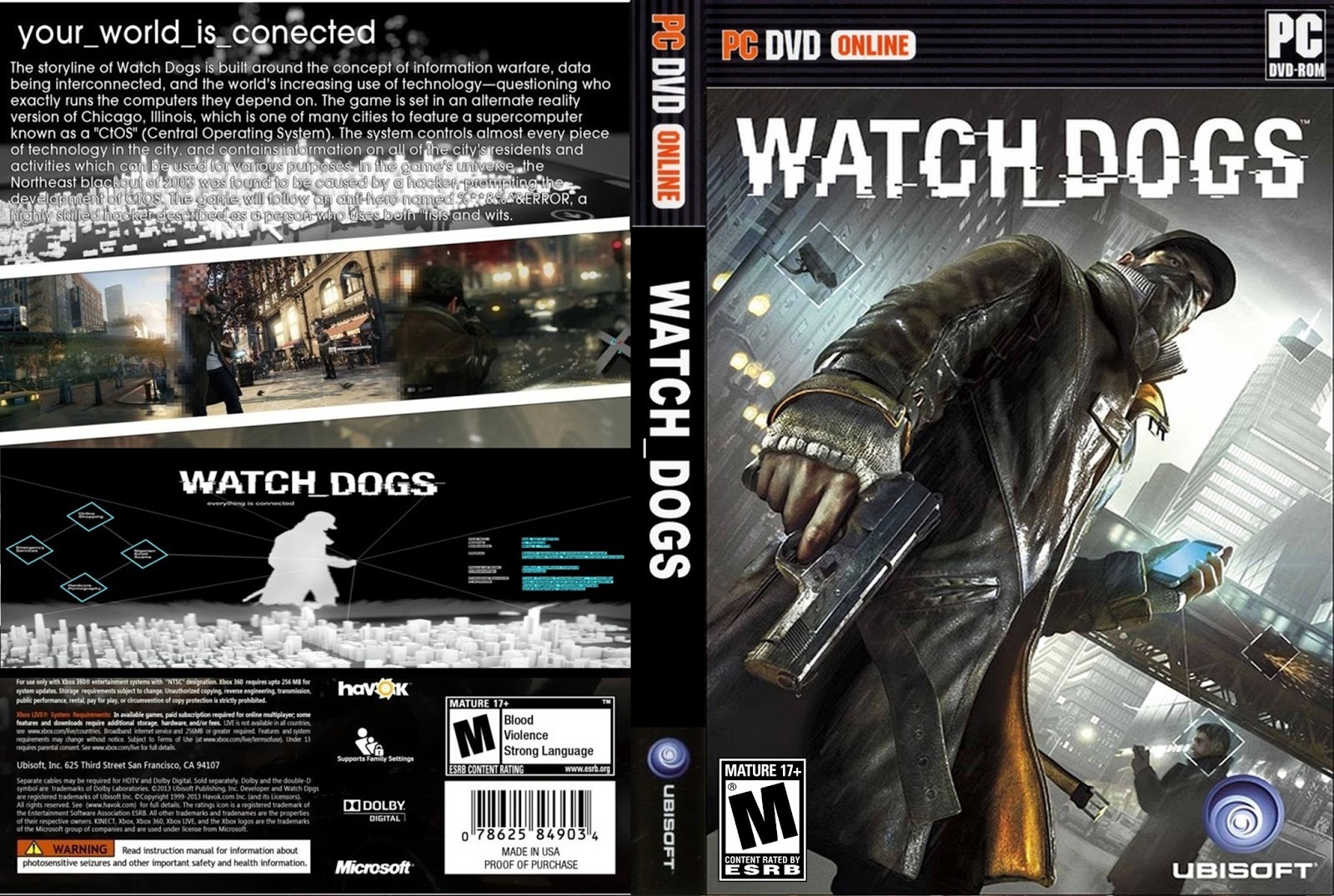 Capa do Jogo Watch Dogs - PC Capas de DVDs - Capas de Filmes e Capas de CDs