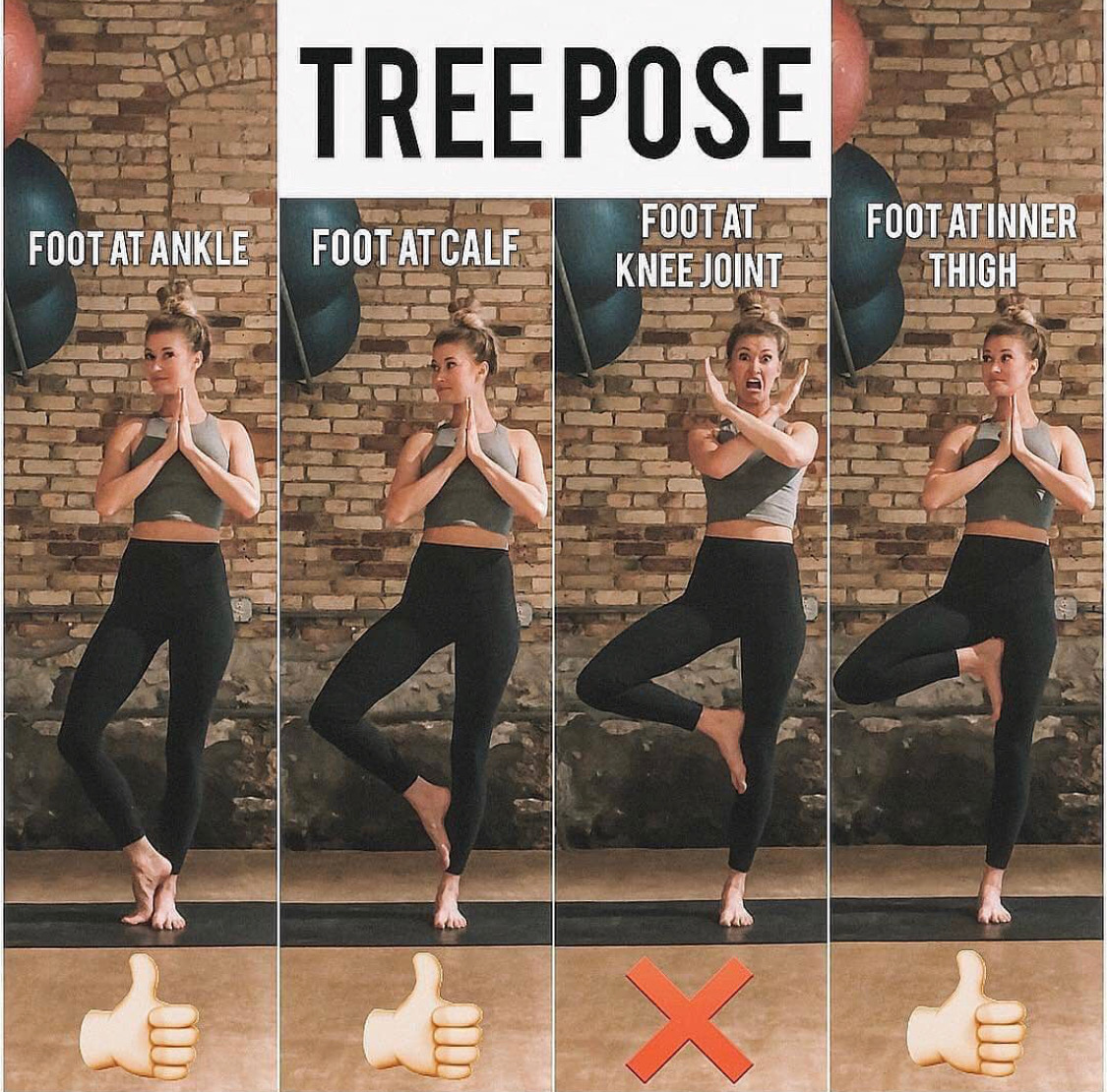 Tree Pose - correct and safe way of doing it
