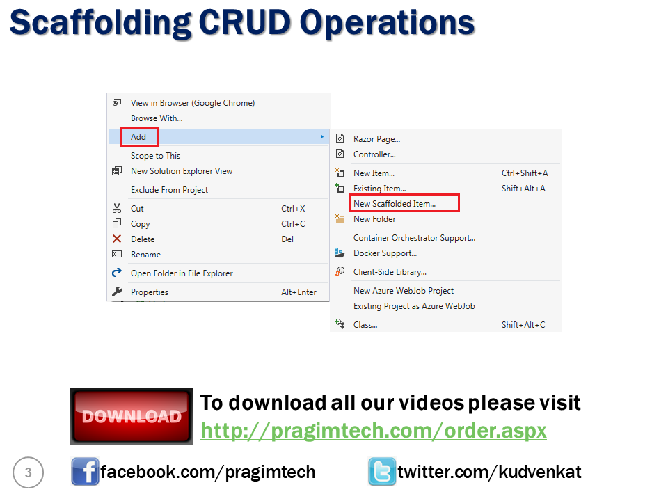 Sql server, .net and c# video tutorial: Scaffolding CRUD operations in ... Sql server, .net and c# video tutorial: Scaffolding CRUD operations in ...