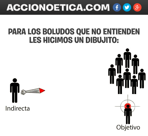 Las indirectas nunca fueron tan fácil de entender. - acción noética