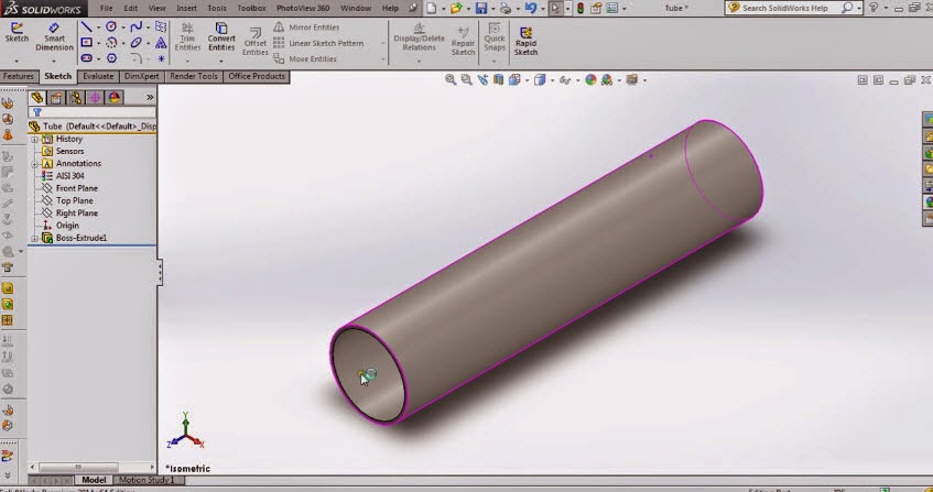 How to create a Pneumatic Air Cylinder in Solidwork Tutorial ...