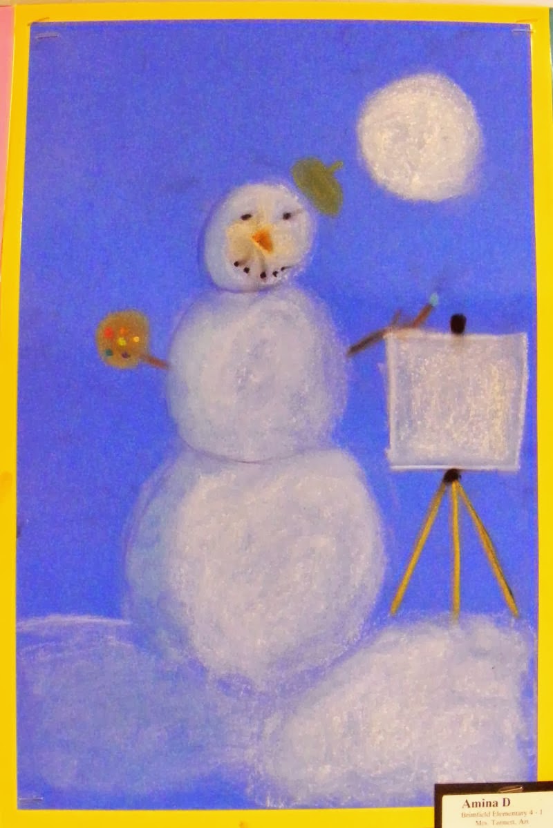 Suffield Elementary Art Blog!: Fourth Grade Snowmen!