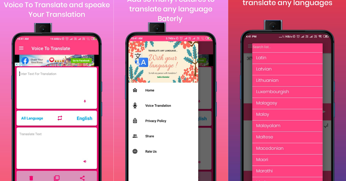 Voice to text translator with Professional UI Design