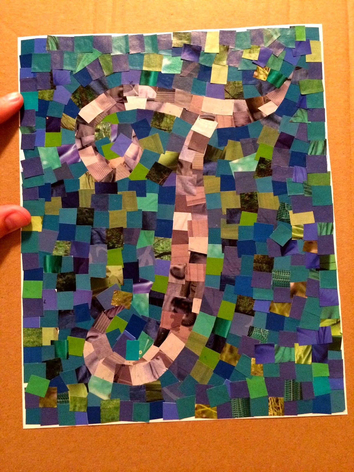 Cold Tuesday Morning: Make a Mosaic using Old Magazines