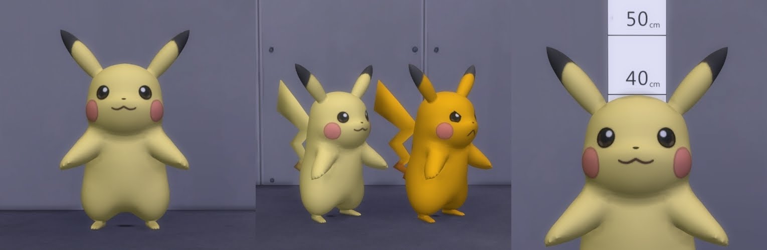 Moon Sims: Sims4-傢俱-寶可夢-皮丘、皮卡丘、雷丘