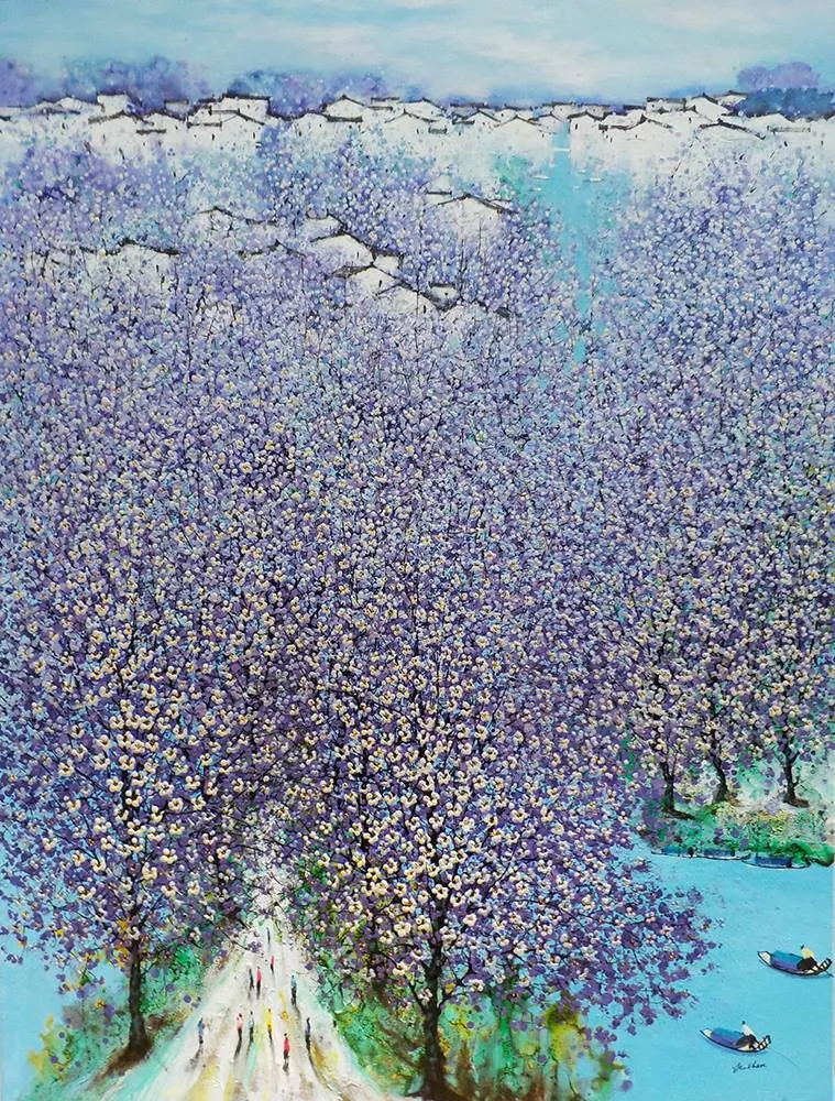 Je Shen, 1973 | Romantic Impressionist painter | Masterpiece | Tutt'Art@