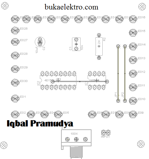 Membuat Rangkaian Running LED Keren Dengan IC 4017