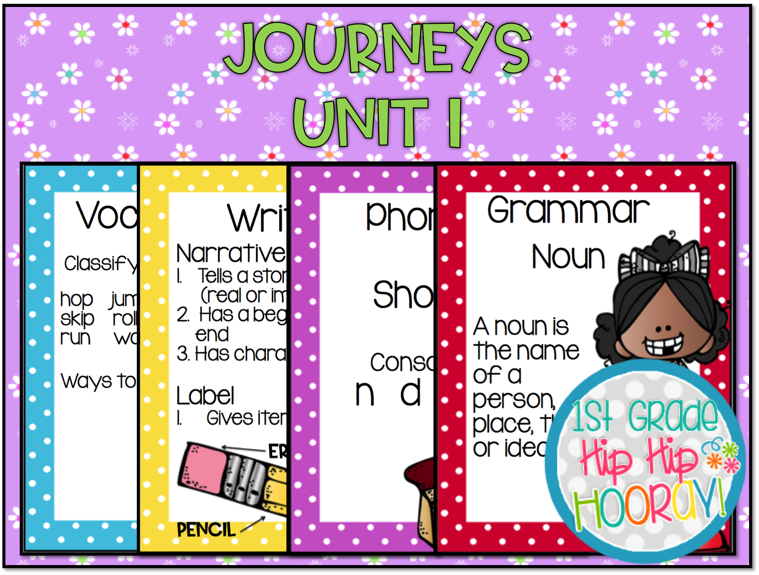 1st Grade Hip Hip Hooray!: Journeys Common Core Unit One